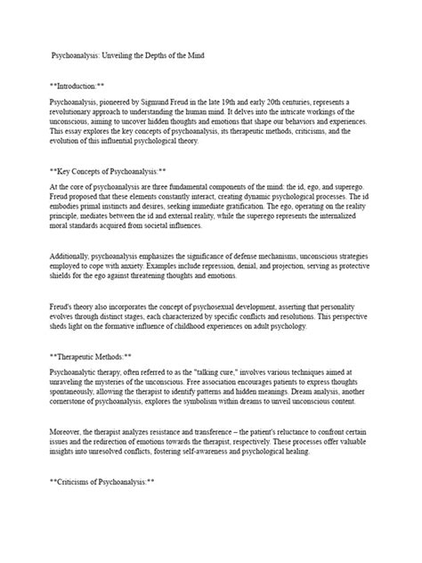 Psychoanalysis Download Free Pdf Psychoanalysis Id