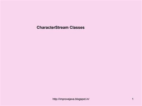 Character Stream Classes 52 Programming Languages Computing