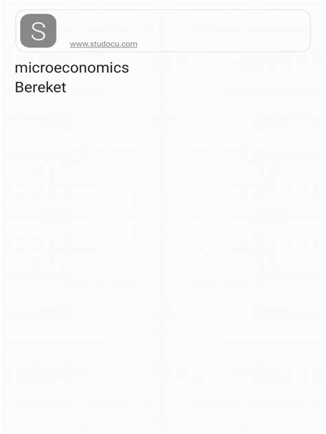 Microeconomics I Module Final Wollo University C 230815 183458 Pdf