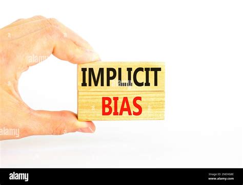Implicit Bias Symbol Concept Words Implicit Bias On Wooden Block Beautiful White Table White