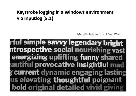 Pdf Using Keystroke Logging In A Professional Writing Setting Analyses Techniques Based On