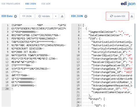 How To Convert Between Edi And Json Edifabric Docs