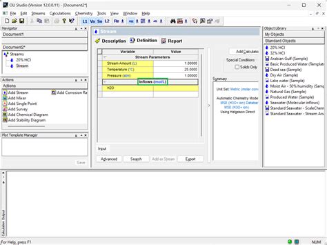Updating Units To Molar Concentration Oli Inc
