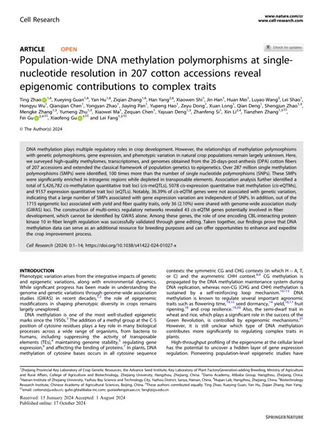 Pdf Population Wide Dna Methylation Polymorphisms At Single Nucleotide Resolution In 207