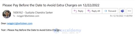 How To Generate Automatic Email Alerts In Excel 2 Easy Ways
