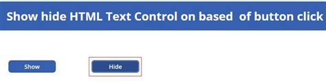 Dynamic Ui Mastery Showinghiding Html Controls In Power Apps