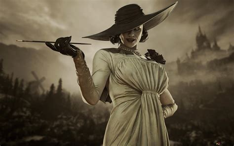 Lady Alcina Dimitrescu Dari Resident Evil Village 4k Unduhan Wallpaper Erofound