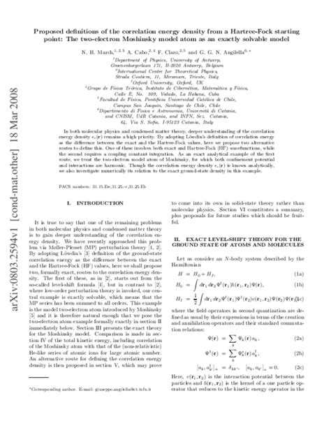 Pdf Density Functional Theory Of The Correlation Energy In Atoms And Ions A Simple Analytic