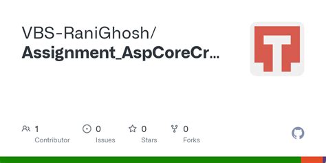 github vbs ranighosh assignment aspcorecrudopt