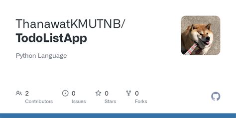 Github Thanawatkmutnbtodolistapp Python Language