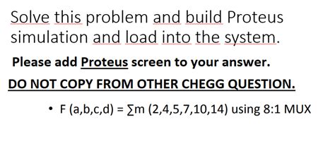 Solved Solve This Problem And Build Proteus Simulation And