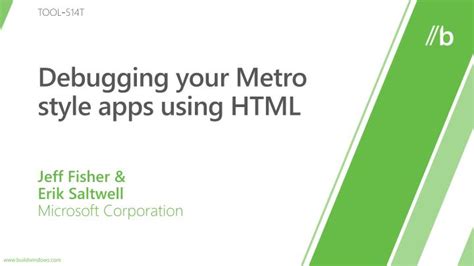 Ppt Debugging Your Metro Style Apps Using Html Powerpoint