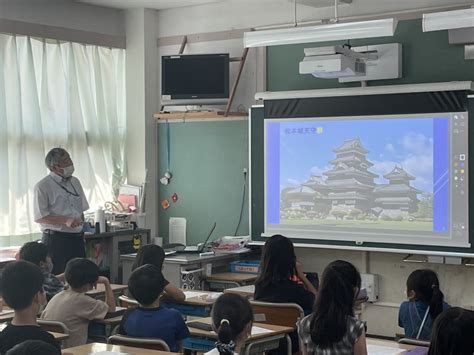波田小学校で松本城検定クイズを行いました 国宝松本城を世界遺産に