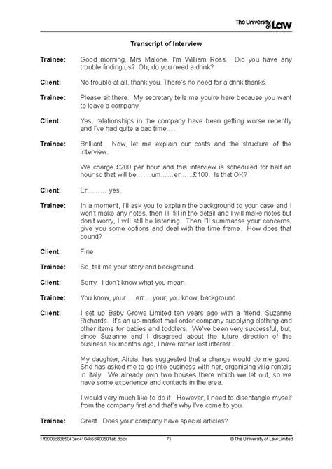 Ipp U Ce Prep Interview Transcript Transcript Of Interview Trainee Good Morning Mrs