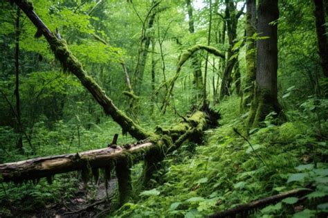 Premium Ai Image An Eradicated Dead Tree In The Midst Of Lush Green