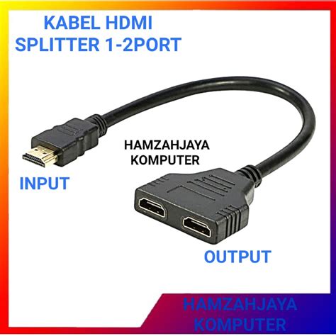 Jual Hdmi Splitter 1080p Split 1 In 2 Out Cable Adapter Hdmi 1 2port Splitter Shopee Indonesia