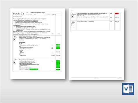 Pdca Form
