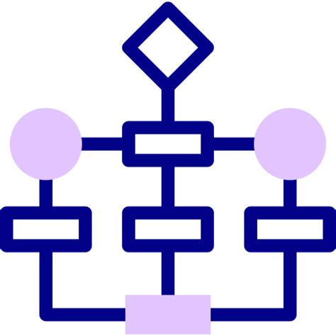 Hierarchical Structure Detailed Mixed Lineal Color Icon
