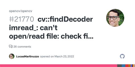 Cvfinddecoder Imread Cant Openread File Check File Path