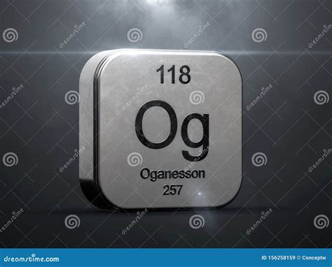 Oganesson Element From The Periodic Table Stock Illustration
