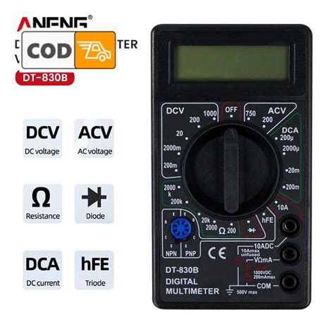 Jual Multimeter Digital Tester Voltase Alat Ukur Listrik Pengukur Arus Tegangan Portable Akurat