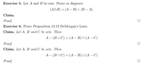 Solved Exercise Let A And B Be Sets Prove Or Disprove Chegg Com