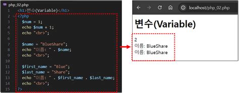 Php에서 변수 기본 사용법