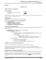 CHAPTER DONORS TAX BUSINESS AND TRANSFER TAXATION Chapter DONOR S TAX THE DONOR S TAX