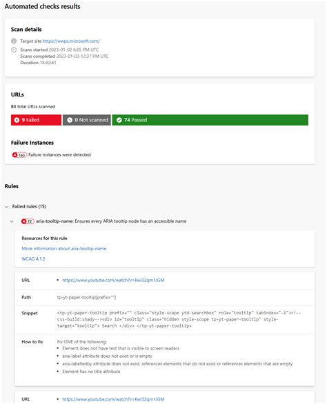 wcp accessibility scan crawler flagging issues outside domain · issue 2358 · microsoft