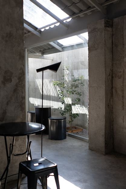 Premium Photo Layout In A Loft Style In Dark Colors Interior