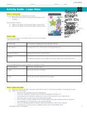 Interactive Learning Guide Loops In Coding Activities Course Hero