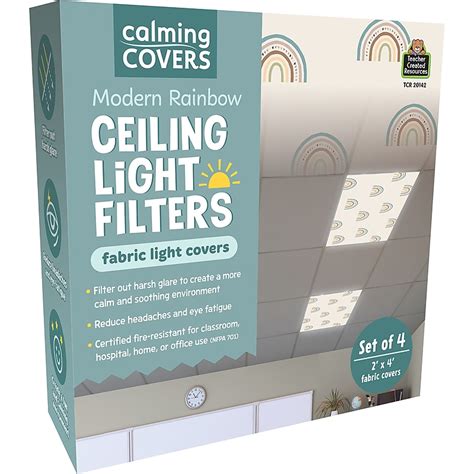 Teacher Created Resources Calming Covers Light Filter For Ceiling Lighting Modern Rainbow 4