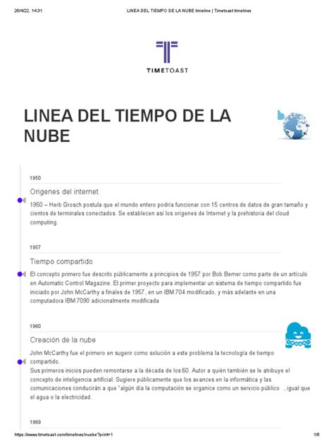 Linea Del Tiempo De La Nube Pdf Computación En La Nube Microsoft