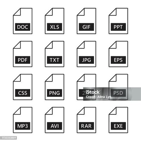 File Type Icon Vector Illustration Document On Isolated Background Extansion Sign Concept Stock