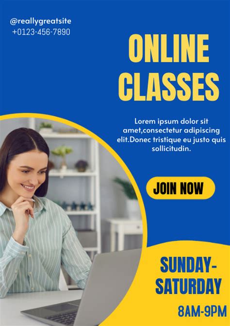 Online Classes Template Postermywall