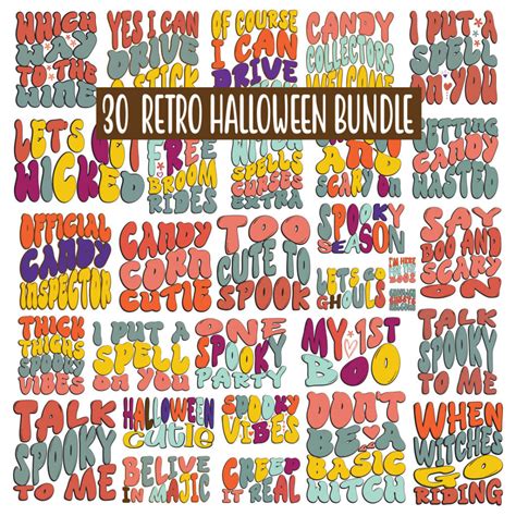 Retro Halloween Svg Bundle Fall Svg Bundle Halloween Svg Bundle Halloween Svg Cut File For