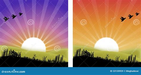 Sunset Sunrise Stock Illustration Illustration Of Beauty 33120959