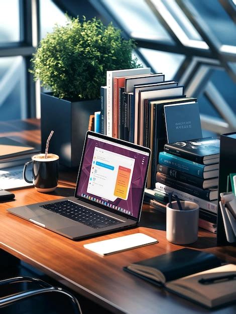 Neat And Tidy Desk Setup For An Organized And Efficient Workspace Premium AI Generated Image