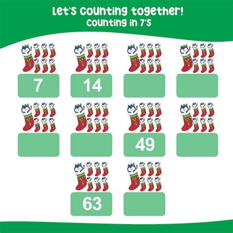 Premium Vector 347 Counting In 7s