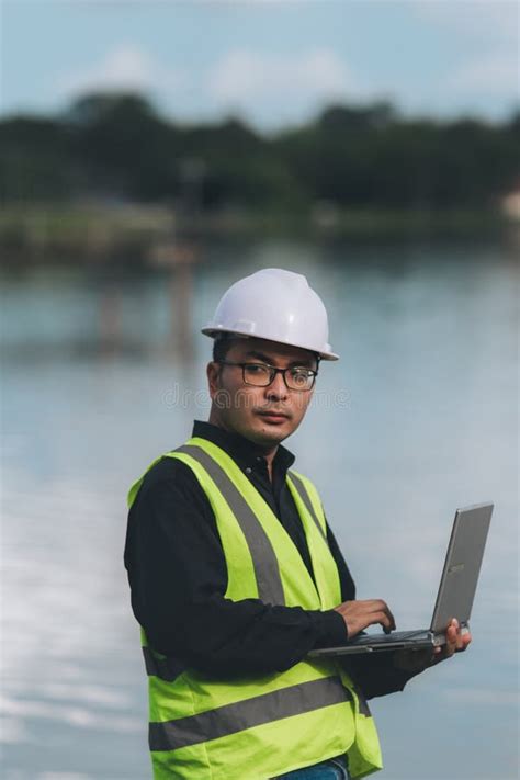 World Environment Day Concept Thai Asian Female Engineering Working With A Tablet Laptop At