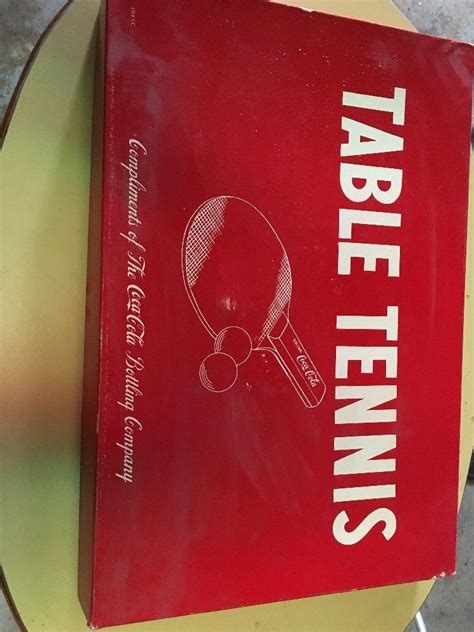 Vintage Coca Cola Ping Pong Table Tennis Set Original Box Rare