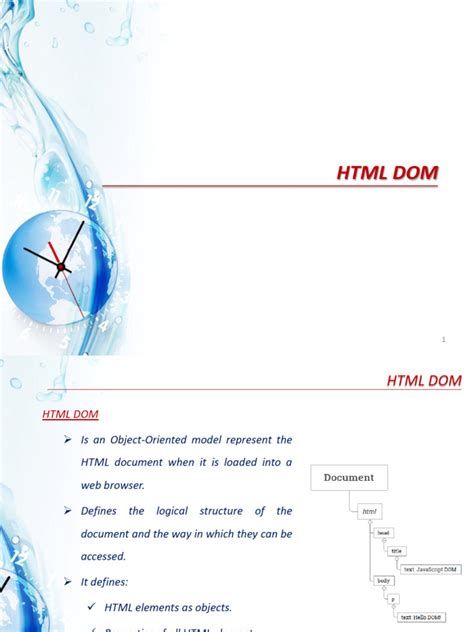 Js Dom Pdf Document Object Model Html Element