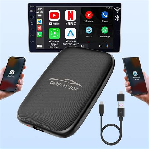 2 In 1 Wireless Carplay Adapter And Android Auto Wireless Adapter For Factory Wired Carplay Cars