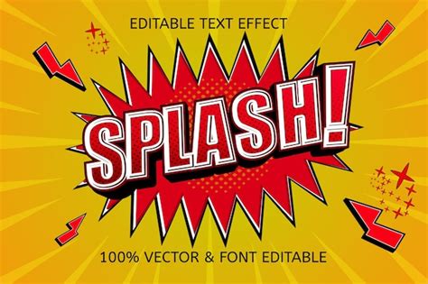 Premium Vector Splash Editable Text Effect