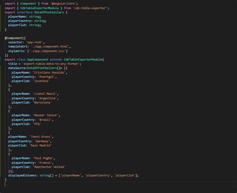 Angular 789 Export Table Data To Csv Json Text Excel