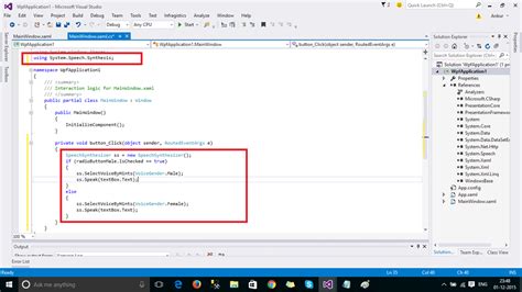 Texttospeech In Wpf Using Speechsynthesizer Class