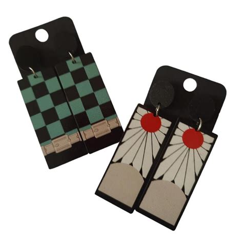 Brinco Hanafuda Tanjiro Kimetsu No Yaiba Demon Slayer Shopee Brasil