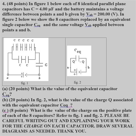 4 48 Points In Figure 1 Below Each Of 8 Identical Parallel Plane Capacitors Has C 400 µf