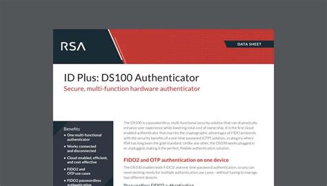 ID Plus DS100 Authenticator Insight