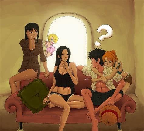 Nami Nico Robin Monkey D Luffy Boa Hancock And Sanji One Piece